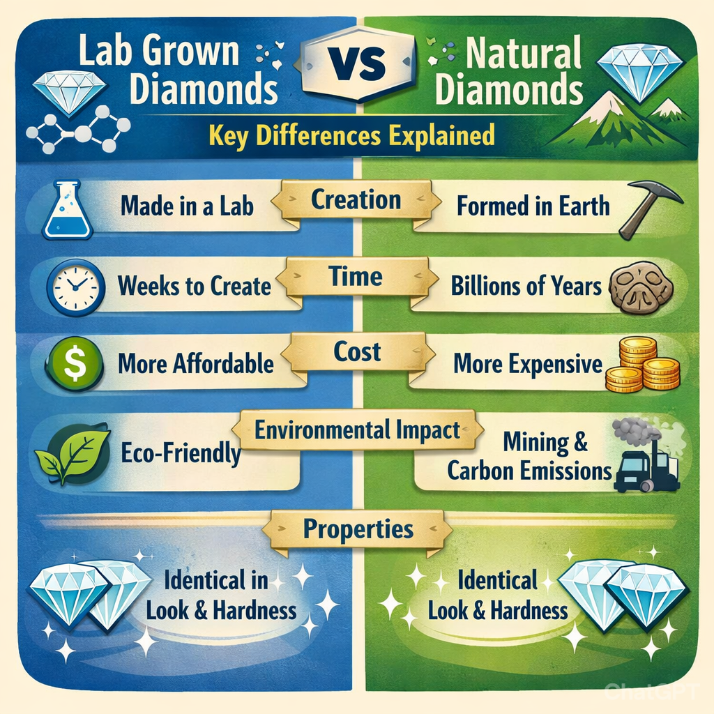 Lab Grown Diamonds vs Natural Diamonds: Key Differences Explained