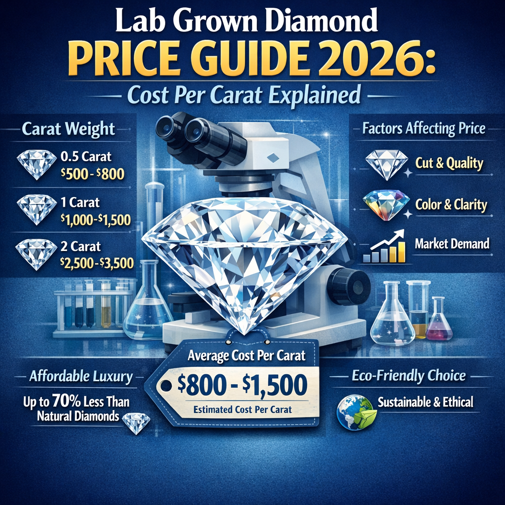 Lab Grown Diamond Price Guide 2026: Cost Per Carat Explained