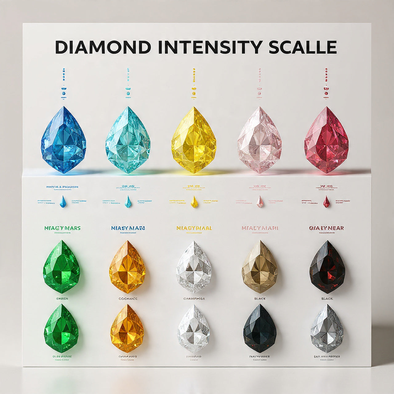 Most Popular Fancy Colors in Pear Brilliant Cut Diamonds: Complete 202