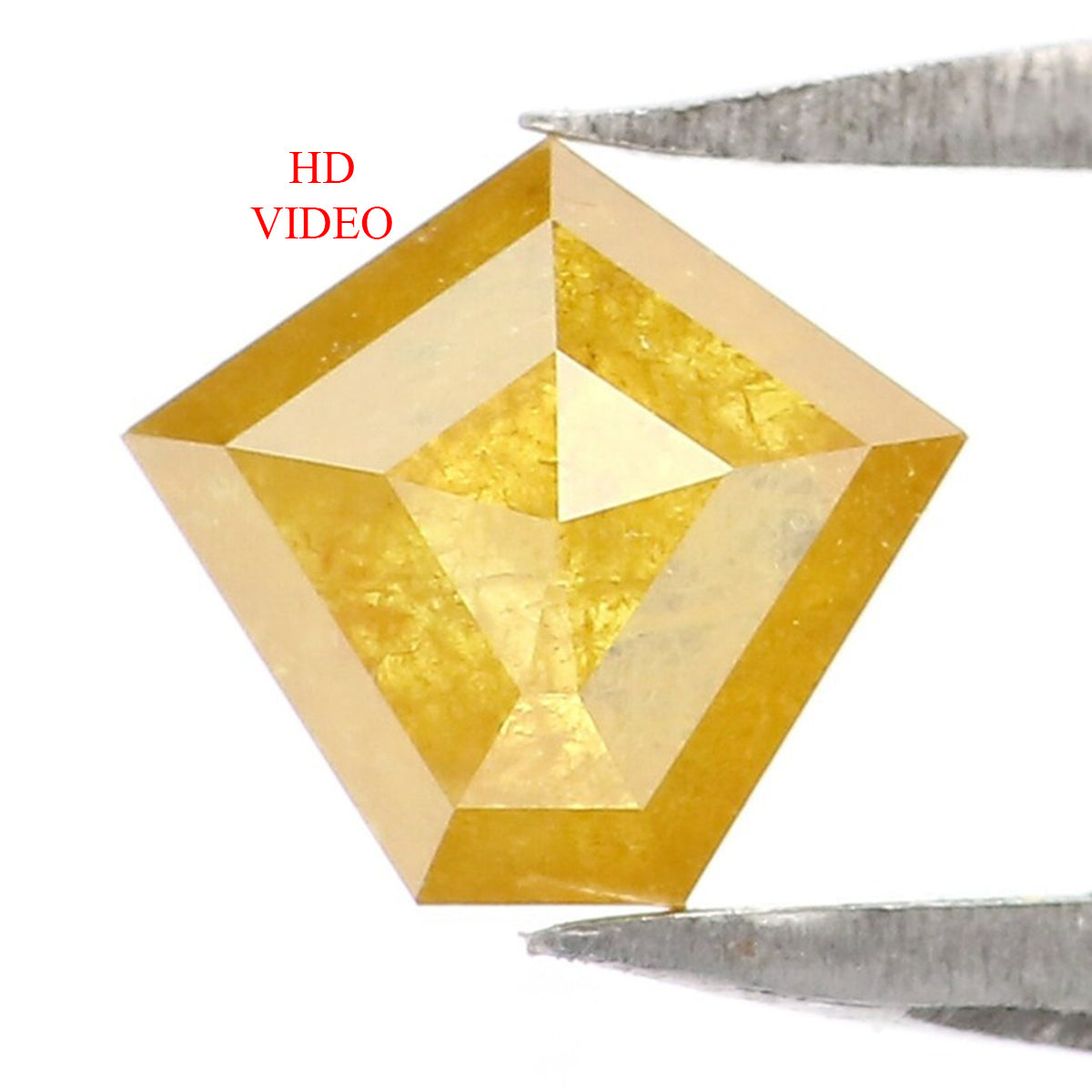 0.56 Ct Natural Loose Pentagon Shape Diamond Yellow Color Pentagon Cut