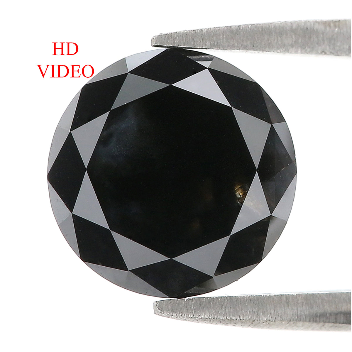 4.23 Ct Natural Loose Round Shape Diamond Black Color Round Cut Diamon